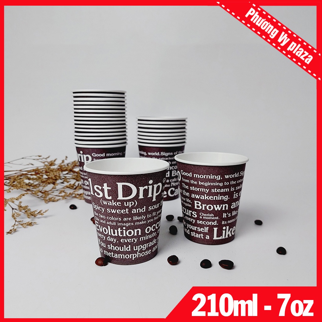 50 Cốc Giấy 210ml - 7oz Cafe 1ST Drip NHẬP KHẨU HÀN QUỐC | Shopee Việt Nam