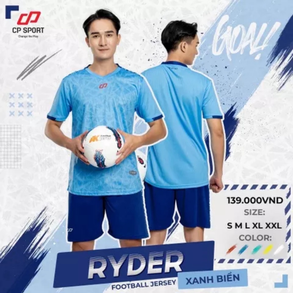 [HỖ TRỢ IN TÊN SỐ] - Bộ Quần Áo Bóng Đá Người Lớn CP RYDER - Chống Bám Dính, Thoáng Mát, Thoát ...
