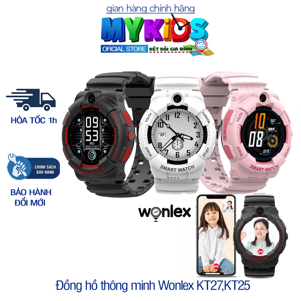 Đồng Hồ Thông Minh Lắp Sim WONLEX MYKID KT25 PRO - KT27 PRO 4G , Gọi Video - Có Rung , Định Vị ...