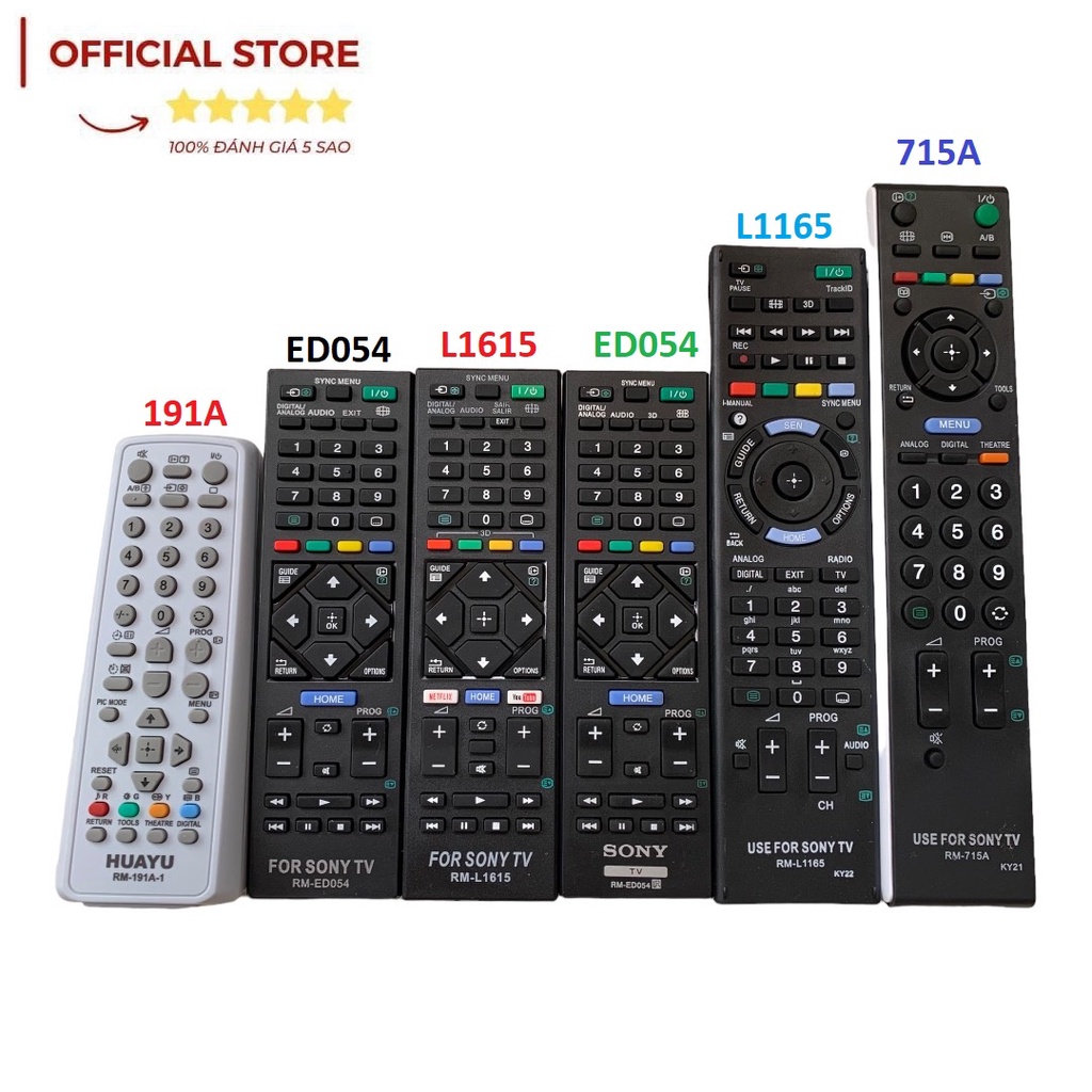 Remote tivi sony thường các loại Smart, đời thấp, đời cũ màn hình nồi, điều khiển của tivi sony ...