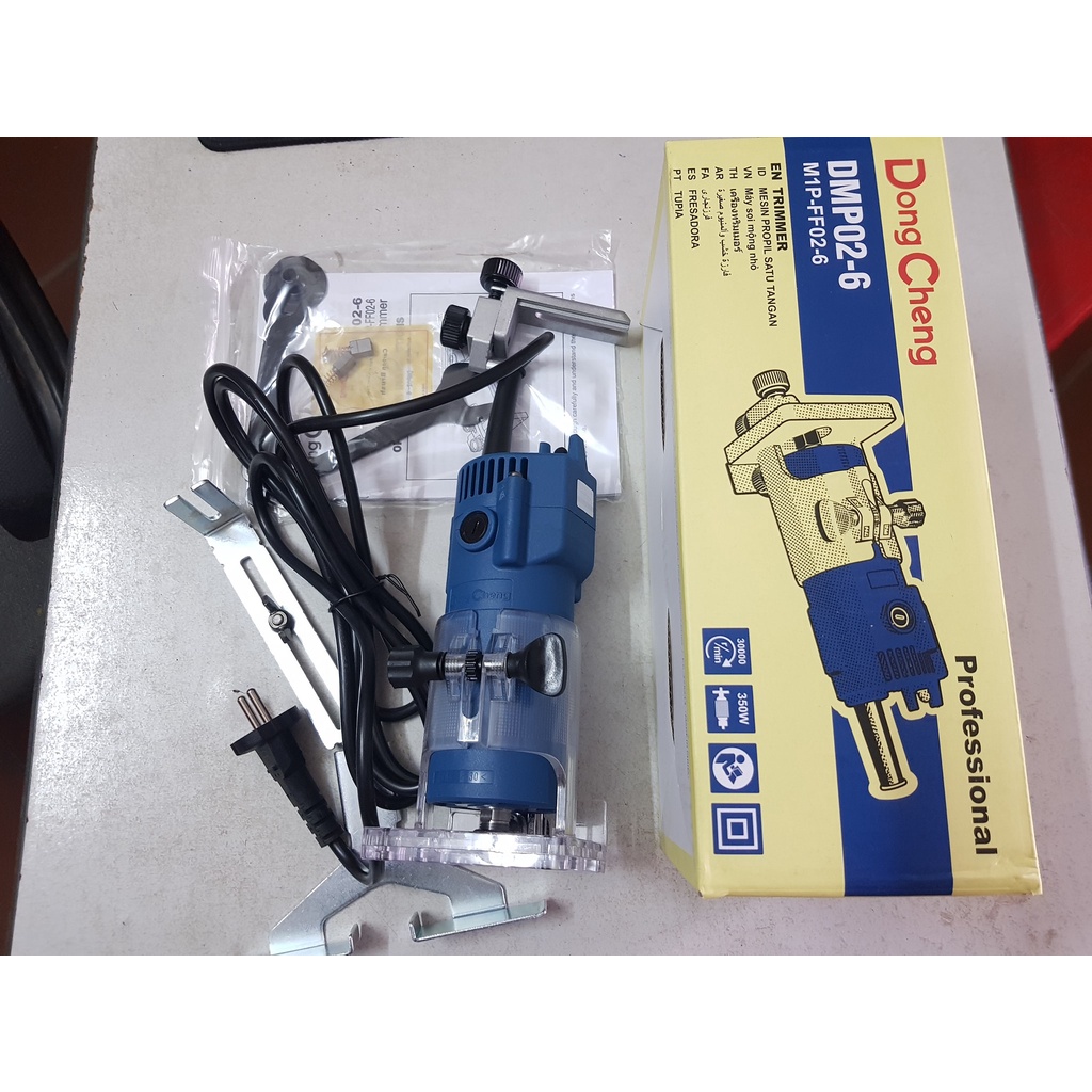 Máy phay gỗ, máy soi mộng máy cắt mép mini 1 tay cầm DONGCHENG DMP02-6 ...