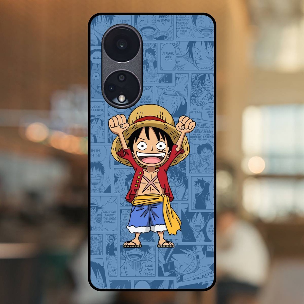 Ốp lưng điện thoại Oppo Reno 8T 5G viền đen Luffy One Piece | Shopee ...