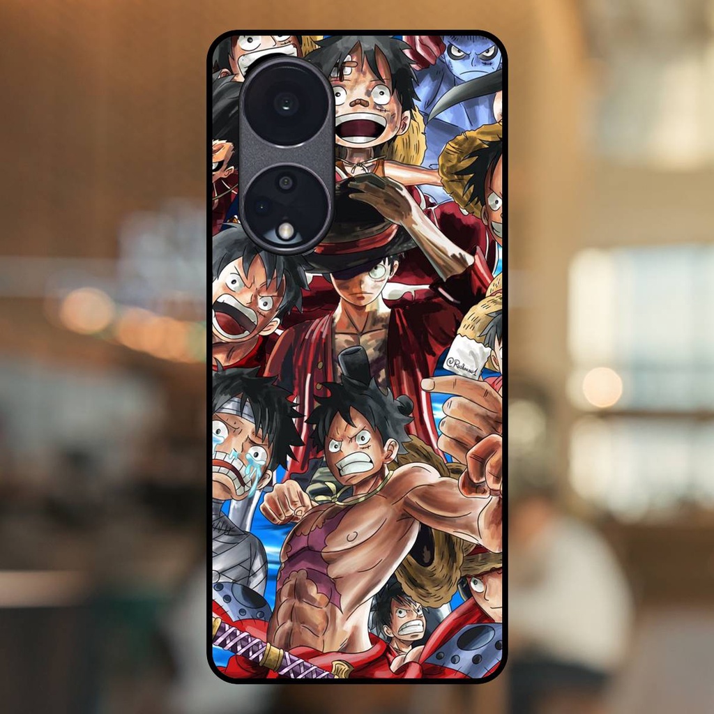 Ốp lưng điện thoại Oppo Reno 8T 5G viền đen Luffy One Piece | Shopee ...