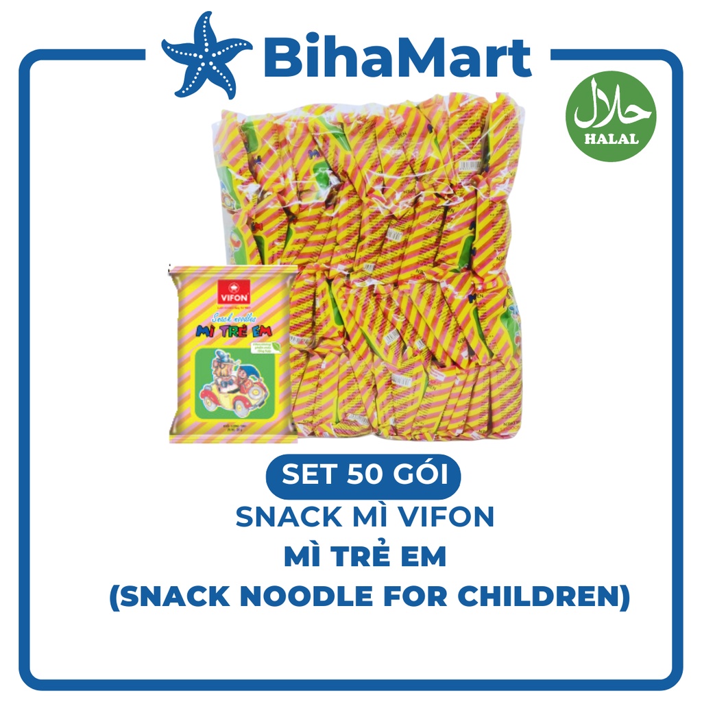 [SET 50 GÓI] - VIFON - Bịch 50 gói Snack mì trẻ em Vifon / Mì snack ...