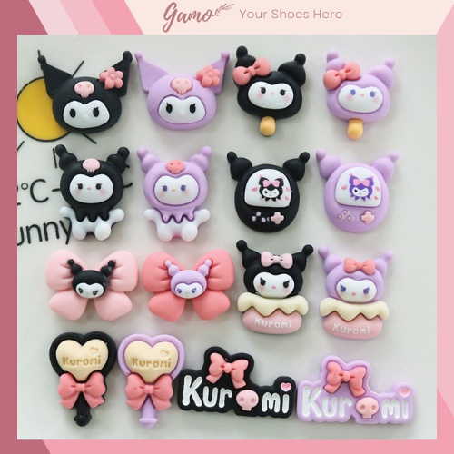 Bộ 14 Jibbitz Crocs, Sticker Crocs, Charm 3D Cross chủ đề Kuromi DIY ...