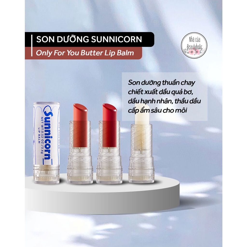 Son dưỡng thuần chay SUNNICORN ONLY FOR YOU BUTTER LIP BALM | Shopee ...