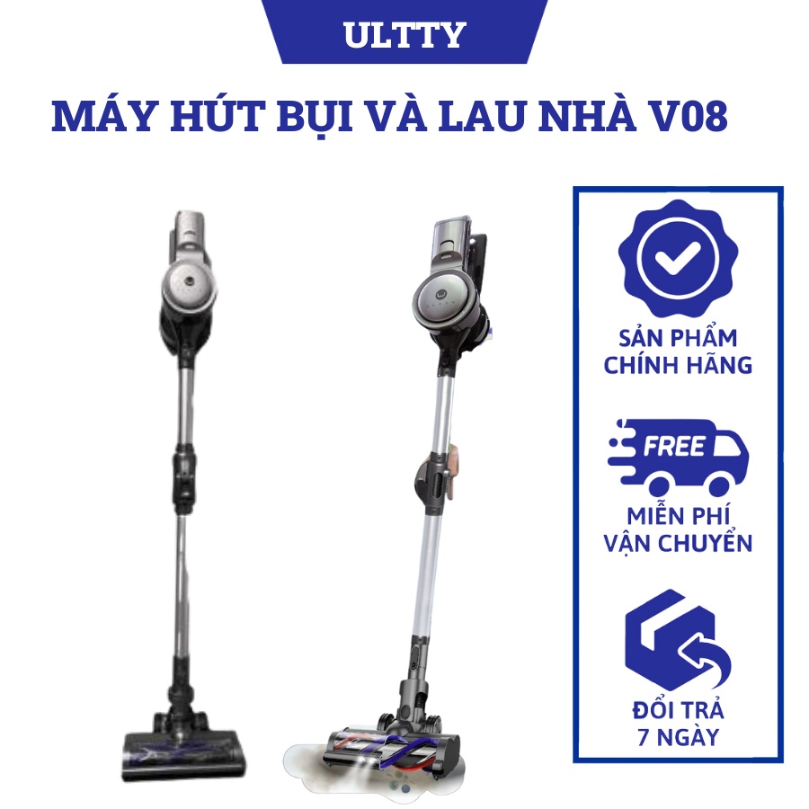 Máy hút bụi, lau nhà cầm tay ULTTY V08, Hàng chính hãng, Bảo hành 12 tháng | Shopee Việt Nam
