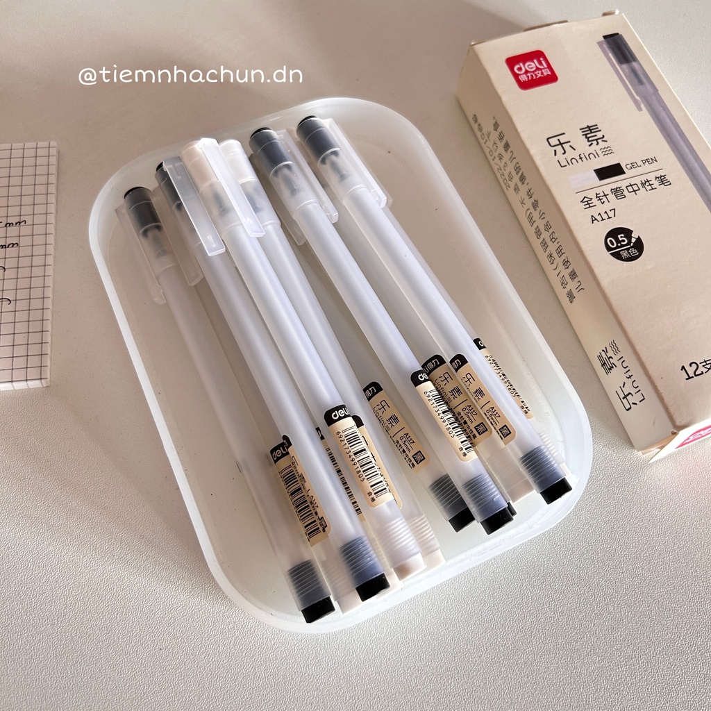 BÚT DELI A117 MỰC GEL ĐEN DELI BASIC NGÒI 0.5mm (ảnh thật) - tiệm nhà ...