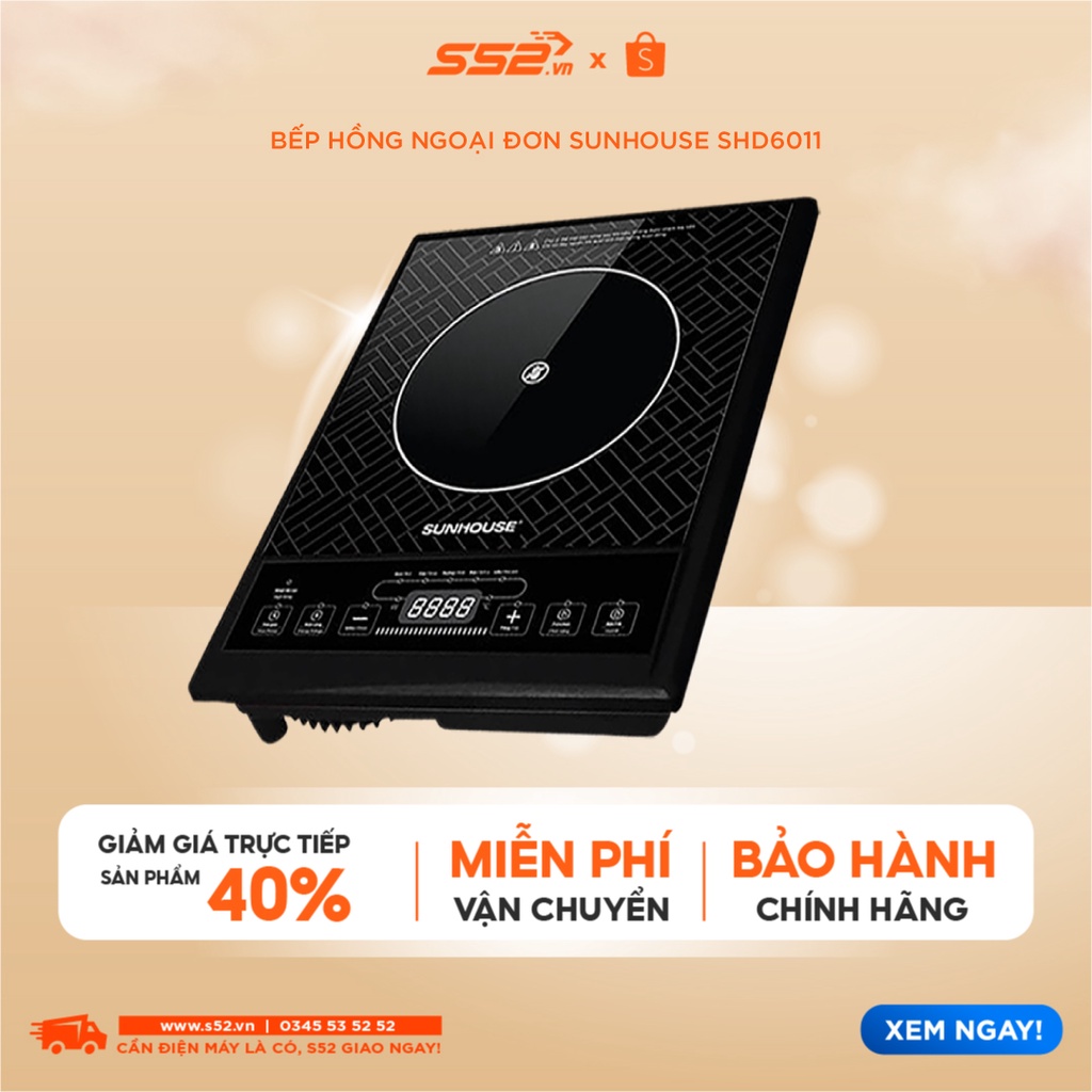 Bếp Hồng Ngoại Đơn Sunhouse SHD6011 - Bảo Hành Chính Hãng | Shopee Việt Nam