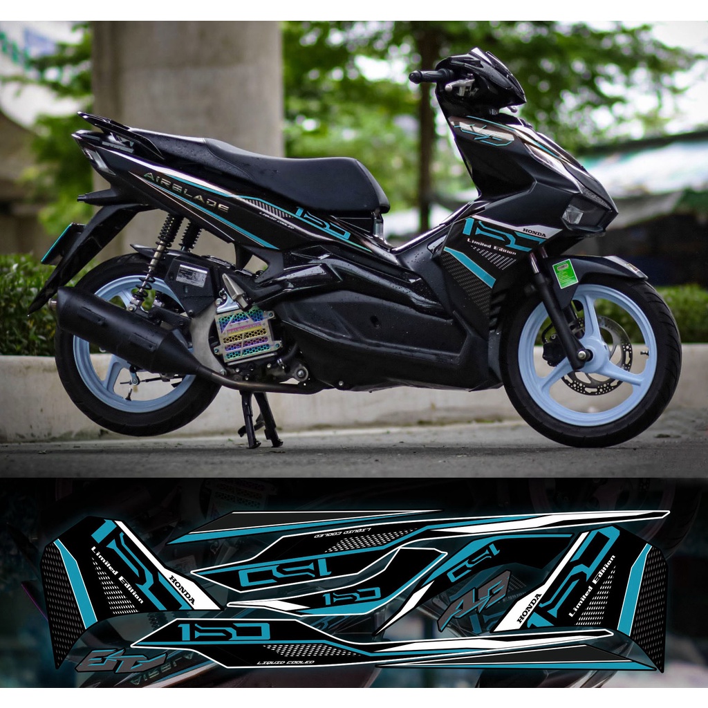 Tem xe AB (Air Blade 2020 trờ lên) Đen phối đủ màu | Shopee Việt Nam