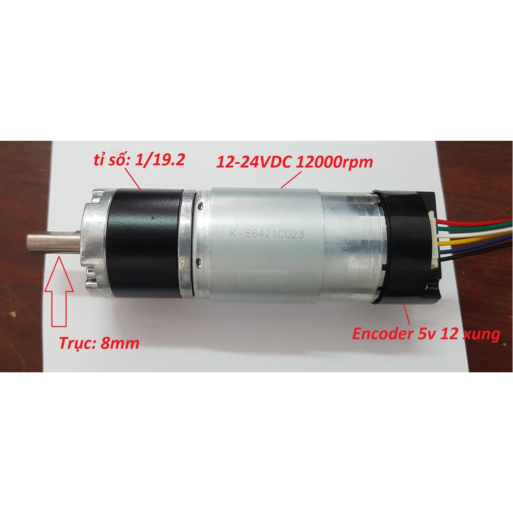 Động cơ Planet 600rpm 24V encoder 12ppr | Shopee Việt Nam