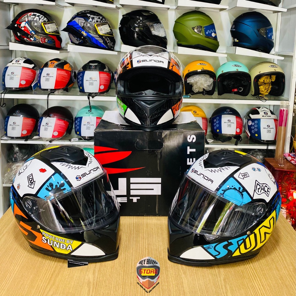 Mũ Full Face Sunda 822 lên tem chính hãng | Shopee Việt Nam