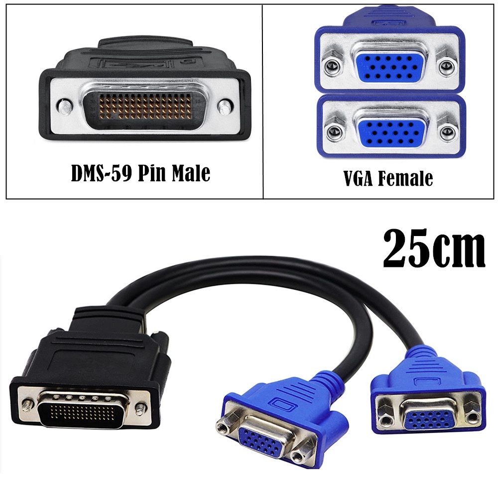 Cáp chuyển đổi DMS 59 (DVI59) sang VGA chuyên dùng cho VGA card máy bộ ...