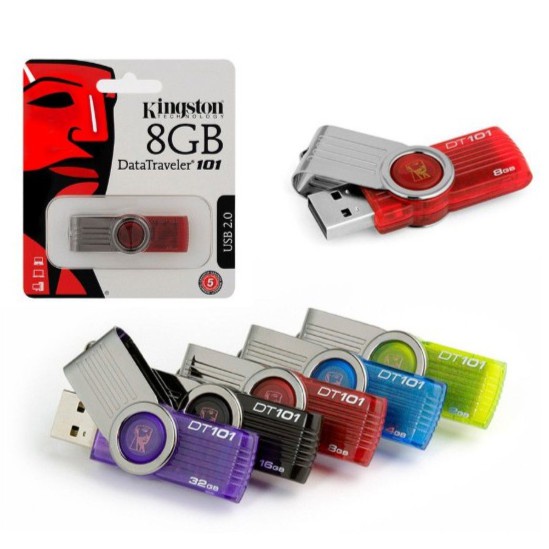 USB Kingston Datatraveler 101 (DT101) G2 64GB - 32GB - 16GB - 8GB - 4GB - 2GB Vỏ Nhựa Có Đèn Led ...