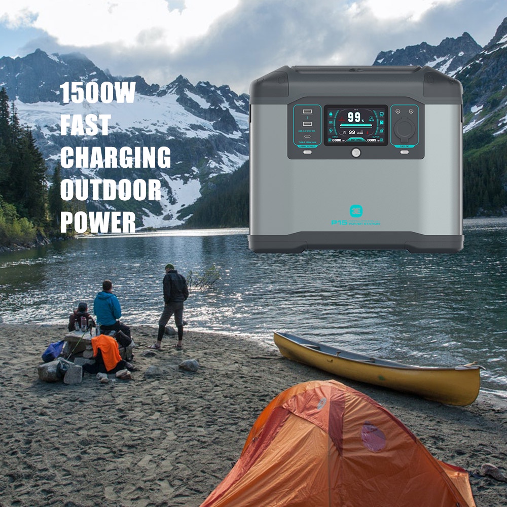 1008Wh PD 100W Quick Char Solar Generator with AC 110V 220V 1500W ...