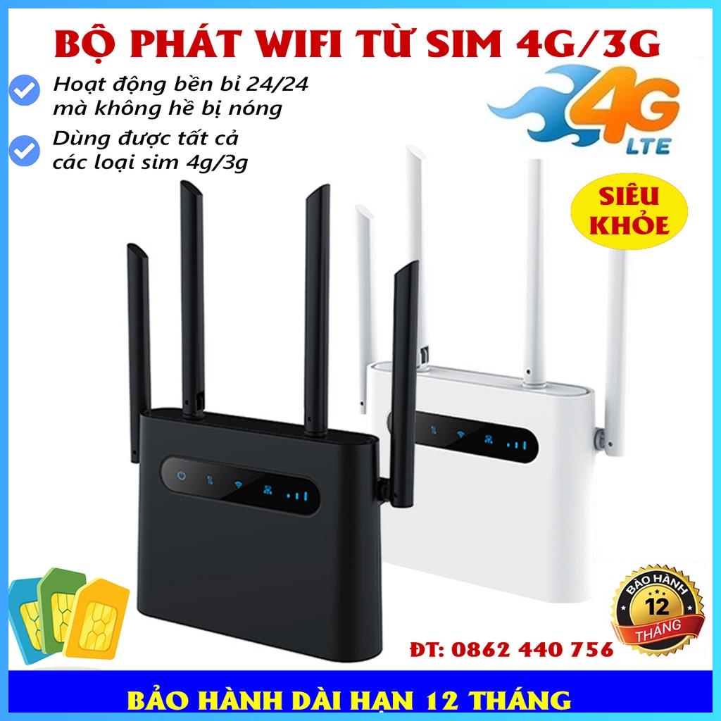 Cục phát wifi 4G, Bộ phát wifi 4G 5G phát wifi từ sim MK1200 4 ăng ten ...