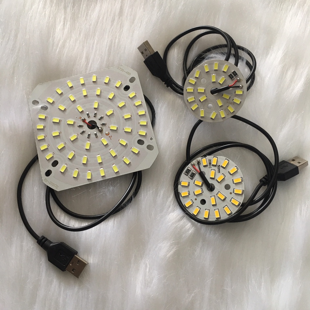Chip LED 3.7V~5V USB, 24w và 10w 5730 Sáng trắng và vàng, hàn sẵn dây ...