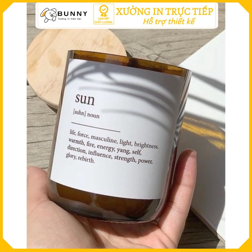 Tem Giấy Đen Trắng Đơn Giản Basic Mà Sang Trọng Dán Nến Thơm Lọ Gia Vị ...