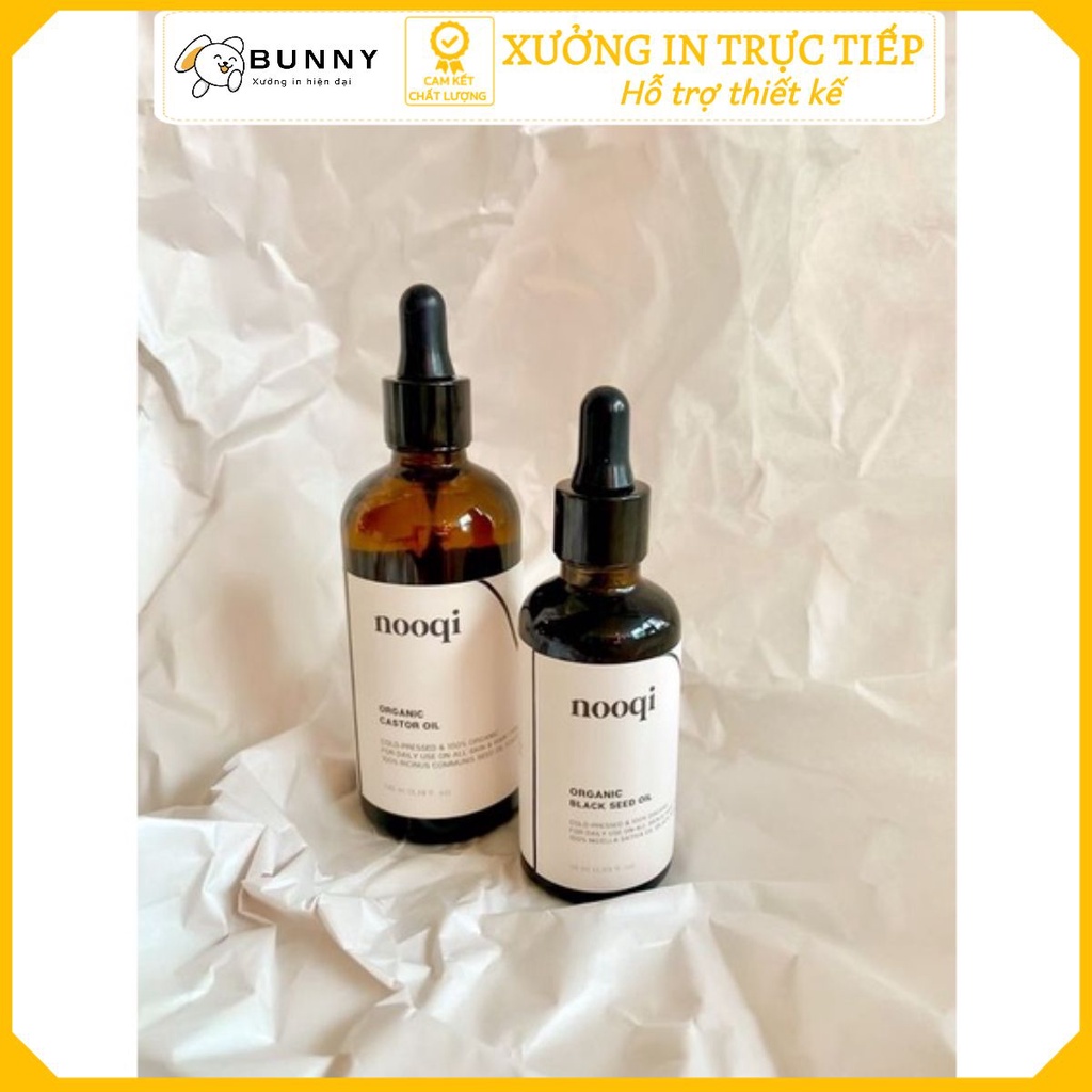 Tem Nhựa Dán Chai Serum Thuỷ Tinh Siêu Dính Bền Chắc Thiết Kế Theo Yêu ...