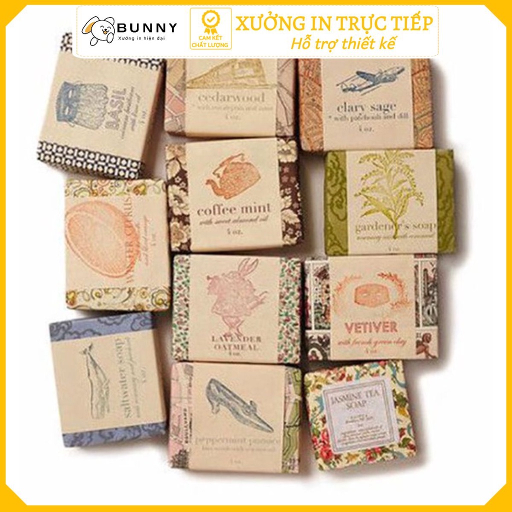 Tem Giấy Nhãn Dán Quanh Bánh Xà Phòng Soap Thiết Kế Theo Yêu Cầu Xưởng ...