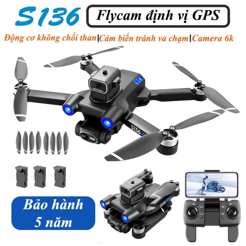 Flycam S136, PLay cam tốt hơn Flycam F11s Pro 4k, Có GPS tự bay về chố ...