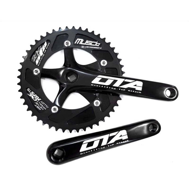 Đùi đĩa nhôm Fixed Gear OTA 48T Cốt vuông Đen chữ trắng ( chính hãng ...