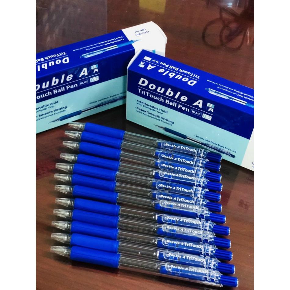 Hôp 12 cây Bút bi Double A Tritouch 0.7mm chính hãng Double A, nét đậm ...