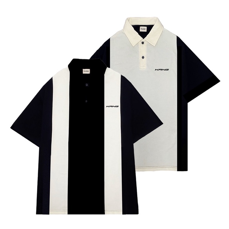 KANG - Áo polo KANG form rộng kẻ sọc sang trọng dành cho nam nữ Striped ...