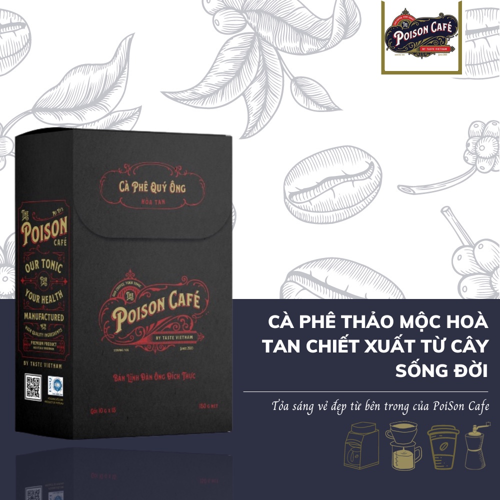 Cà phê thảo mộc hoà tan chiết xuất từ cây sống đời giúp tăng cường bản ...