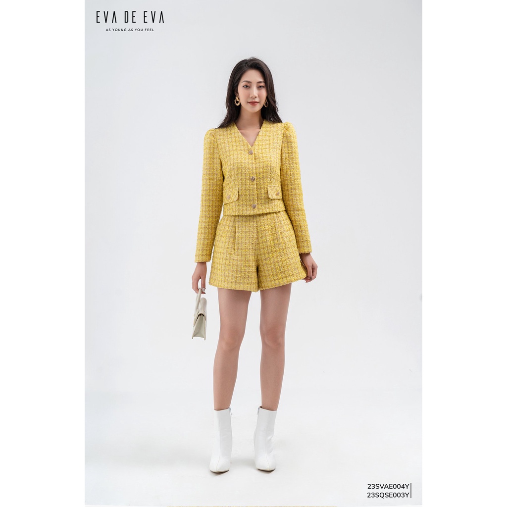 Quần short ống rộng nữ dạ tweed Eva de Eva 23SQSE003Y | Shopee Việt Nam