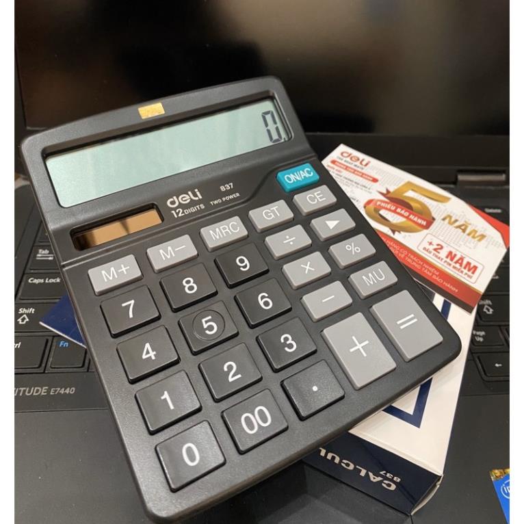 Máy tính 12 số Deli 837 Chính hãng | Shopee Việt Nam