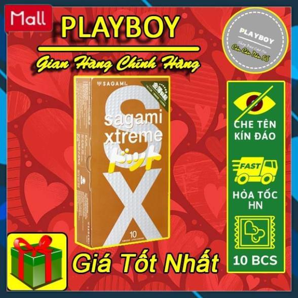 Bao cao su Sagami Xtreme hộp 10S Nâu gai nhỏ hộp 10 chiếc Playboy.sagami | Shopee Việt Nam