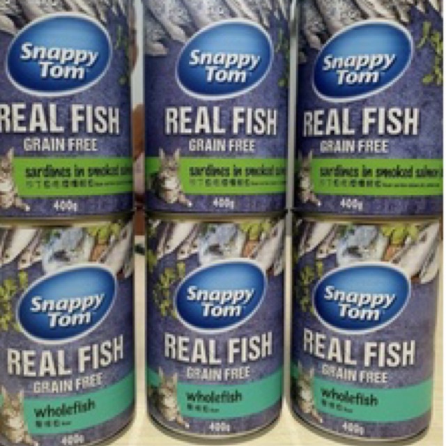 Pate cho mèo SNAPPY TOM REAL FISH - Lon 400g | Shopee Việt Nam