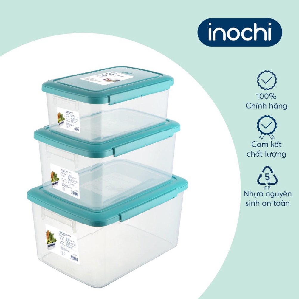 THÙNG NHỰA trong suốt đựng THỰC PHẨM có nắp Hokkaido INOCHI 10L 18L 30L ...