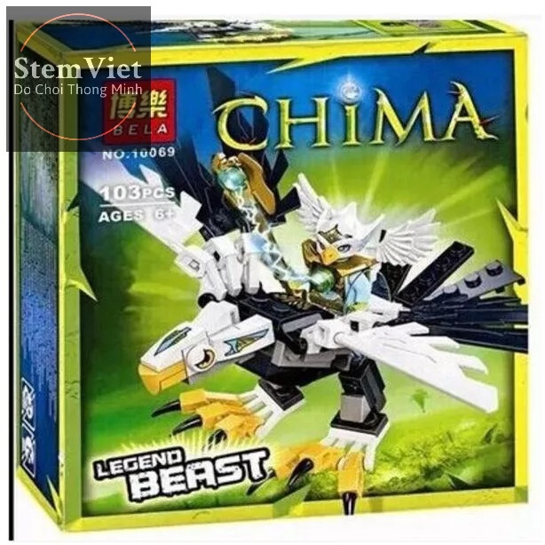 Đồ chơi xếp hình Chima Chim Ưng Đại Chiến BELA 10069, mô hình lắp ráp thông minh (104 chi tiết ...