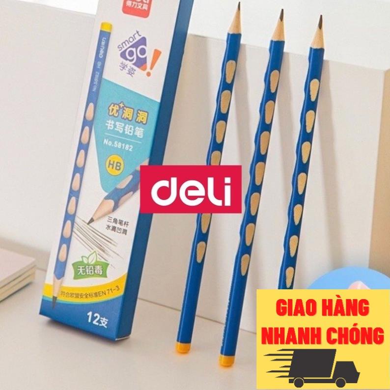 Bút chì định vị HB Deli hộp 12 chiếc xanh | Shopee Việt Nam