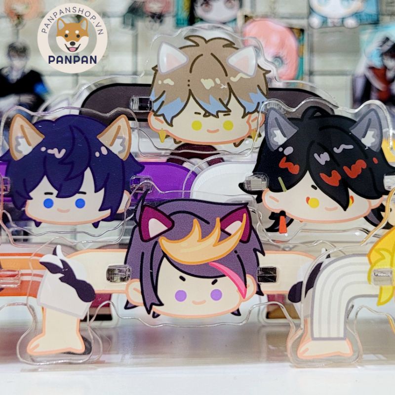 Mô hình Standee Luxiem động vật VTuber (7cm) Ike Eveland, Mysta Rias ...