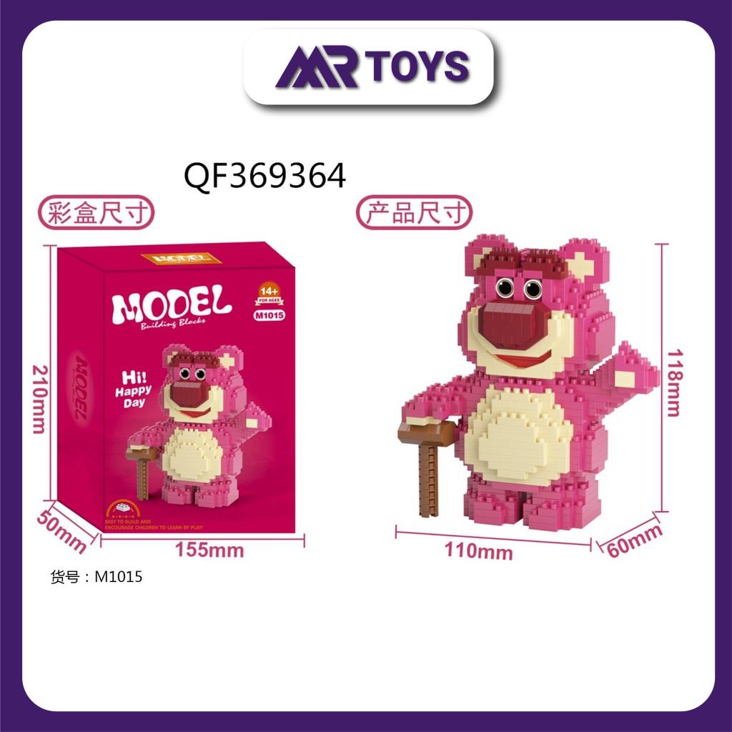Mô hình lắp ráp lego các chú gấu dâu hồng lotso cute dễ thương | Bộ xếp ...