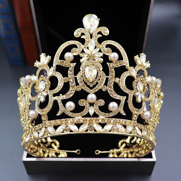 Vương miện nữ cao sang trọng kiểu dáng nữ hoàng mẫu siêu phẩm đẹp màu ...