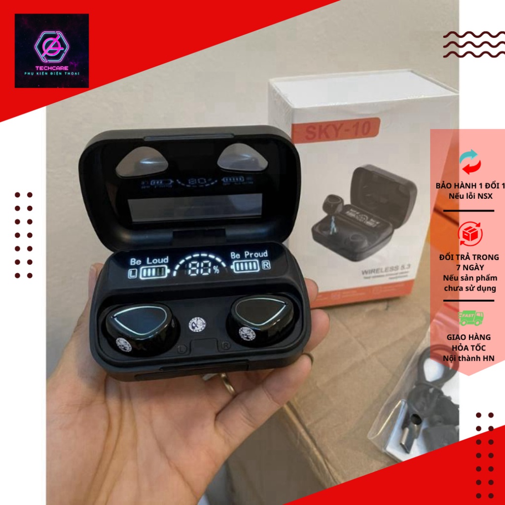 Tai nghe Bluetooth Sky 10 mặt gương bản Vip V5.3 pin 8h | Shopee Việt Nam