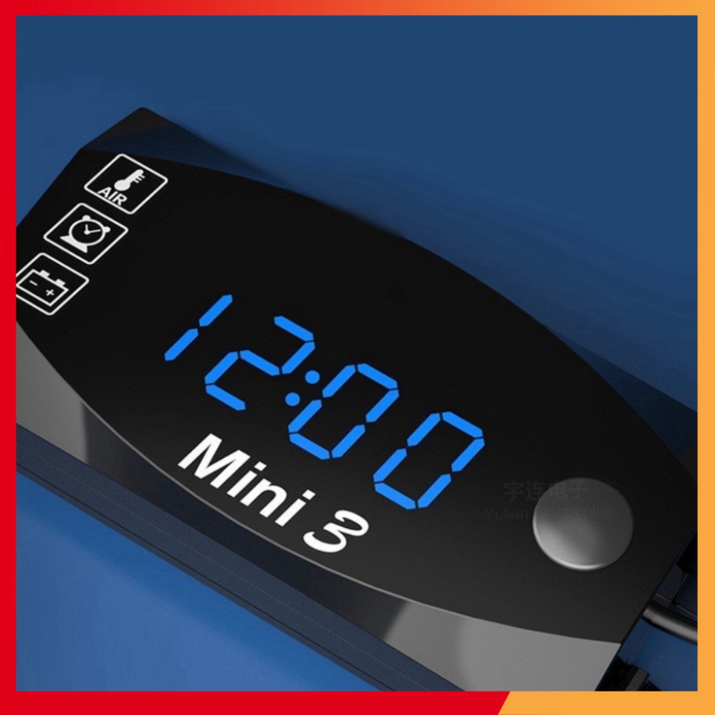 Đồng hồ Volt 3 chức năng Volt+Time+nhiệt độ - ĐỒNG HỒ BÁO VOL 3 IN 1 ...