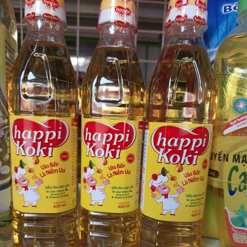 DẦU ĂN HAPPY KOKI 400ml - 1 lít | Shopee Việt Nam