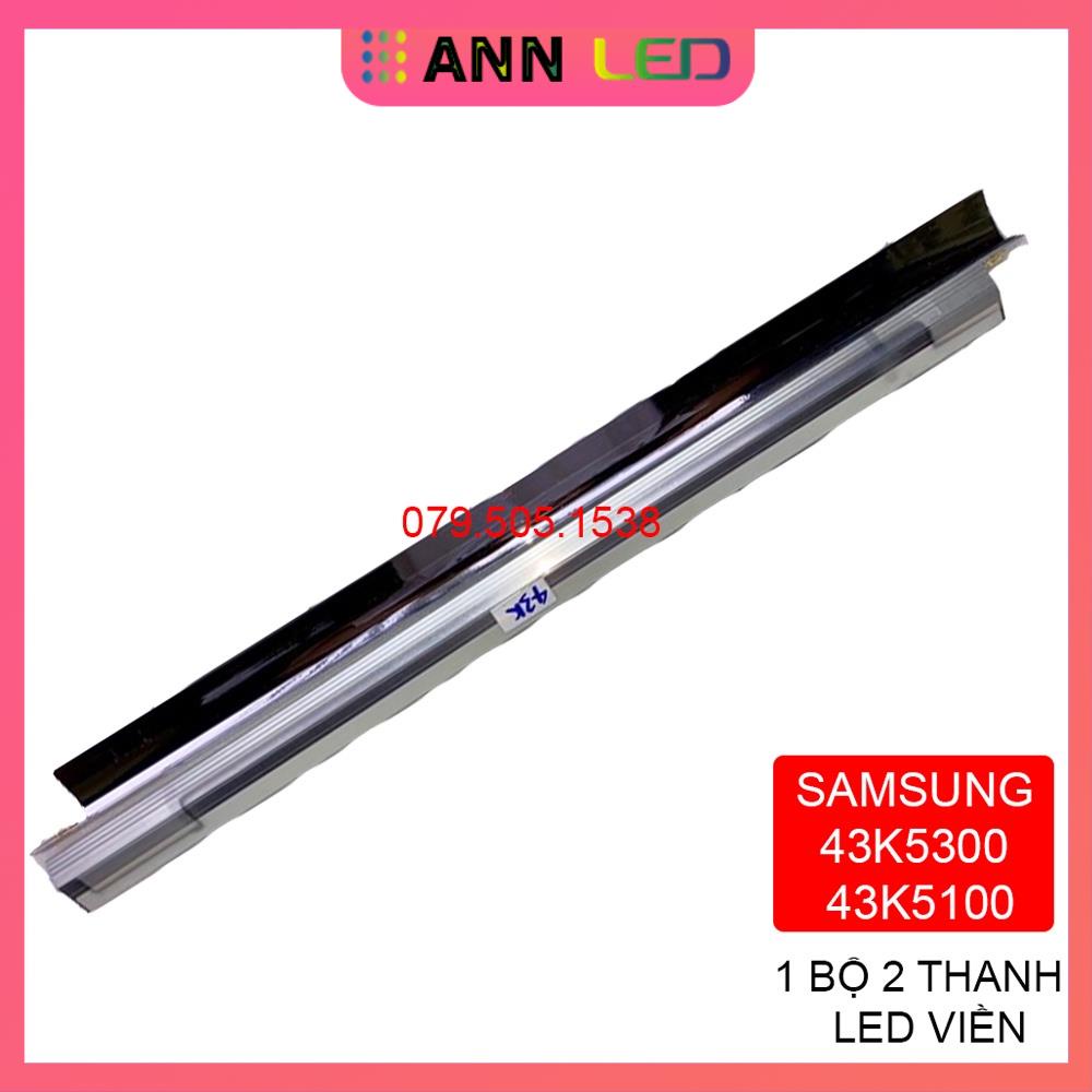 Thanh LED Tivi samsung 43k5300 - Lắp zin tivi 43k5300, 43K5100 - 1 bộ 2 thanh khung nhôm ( LED ...