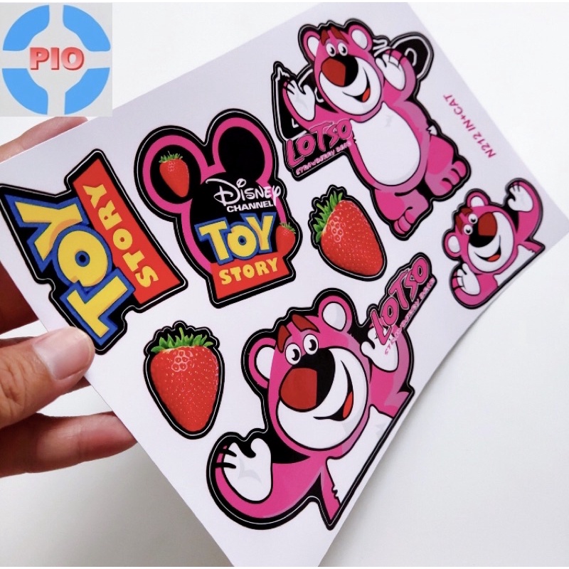 [HOT]Tem decal gấu dâu / gấu Lotso cute/ gấu dâu dán xe máy, laptop ...