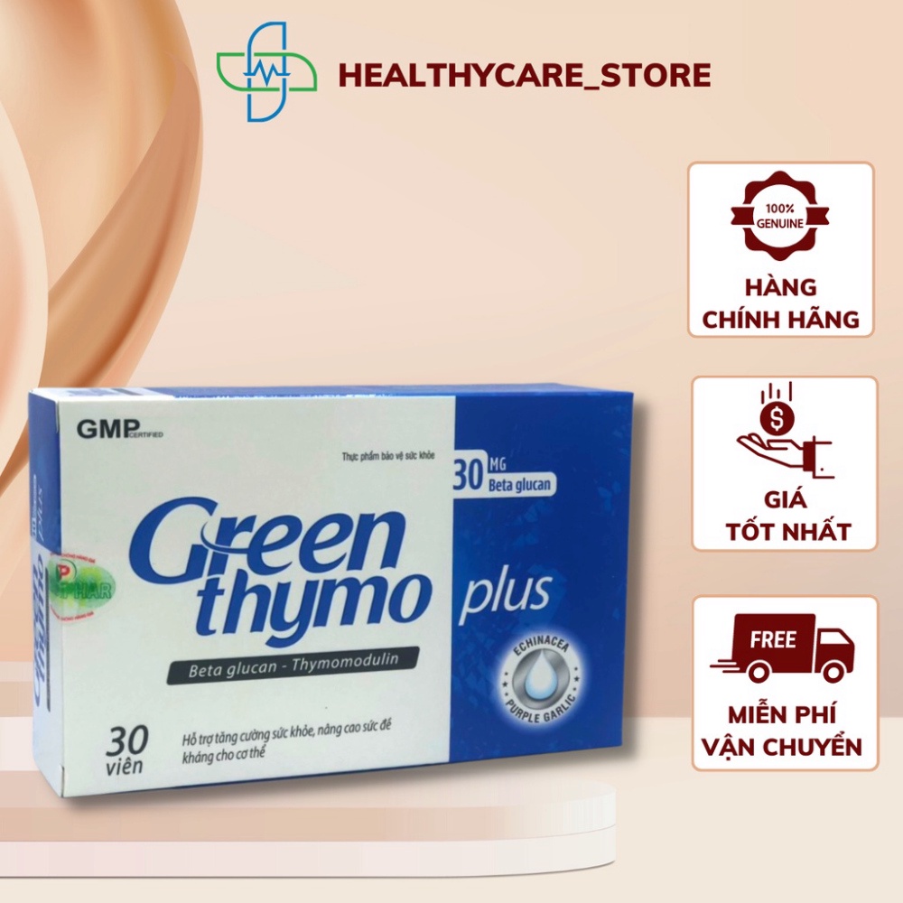Viên uống Green Thymo Plus hộp 30 - Tăng cường sức đề kháng, cải thiện ...