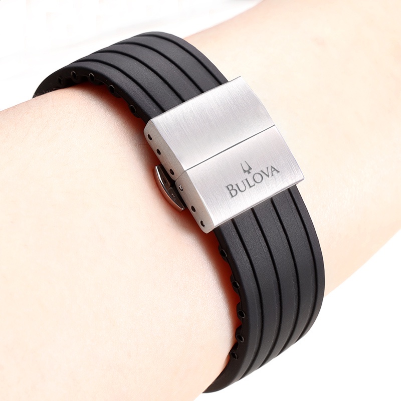 Giao hàng trong ngày = BULOVA BULOVA Dây đeo đồng hồ cao su chống thấm nước Dây đeo silicon mềm ...