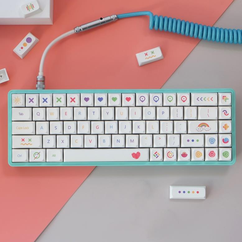 Bộ nút XDA Light Smile Colour Keycap QX1 thick PBT Dyesub 140 nút ...