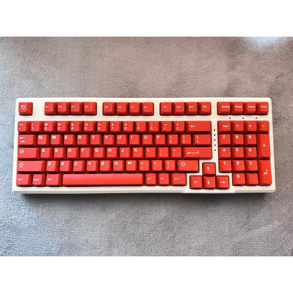 Bộ nút Cherry Classic Red keycap thick ABS Double shot 132 nút | Shopee ...