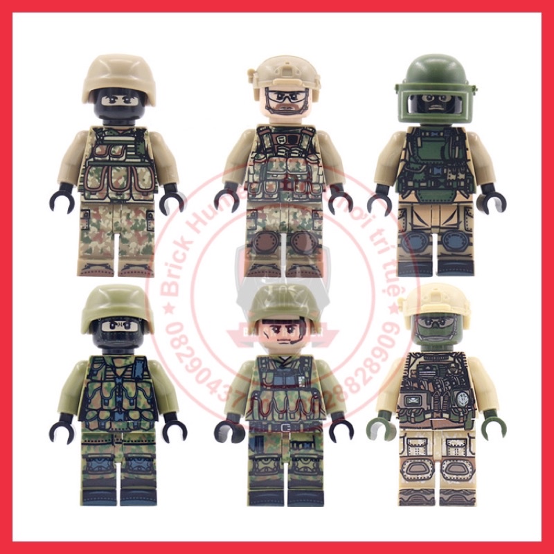 Minifigures Russian Army combo bộ 6 lính đặc nhiệm Nga Spetsnaz và lính ...
