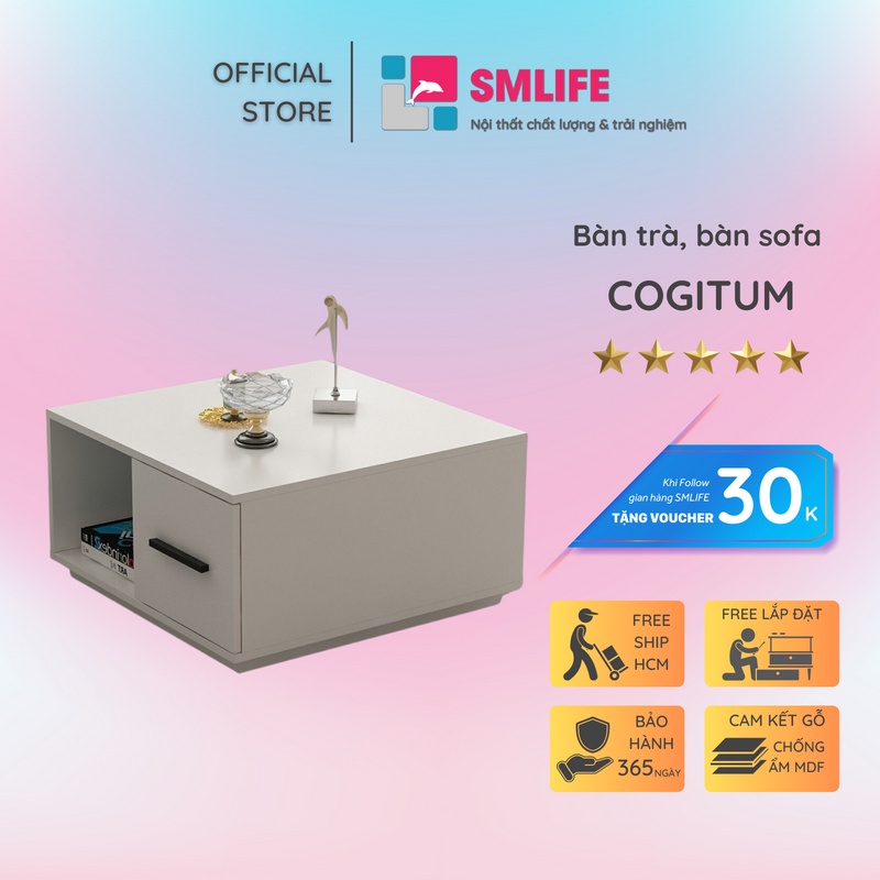 Bàn sofa hiện đại kiểu dáng nhỏ gọn SMLIFE Cogitum | Shopee Việt Nam